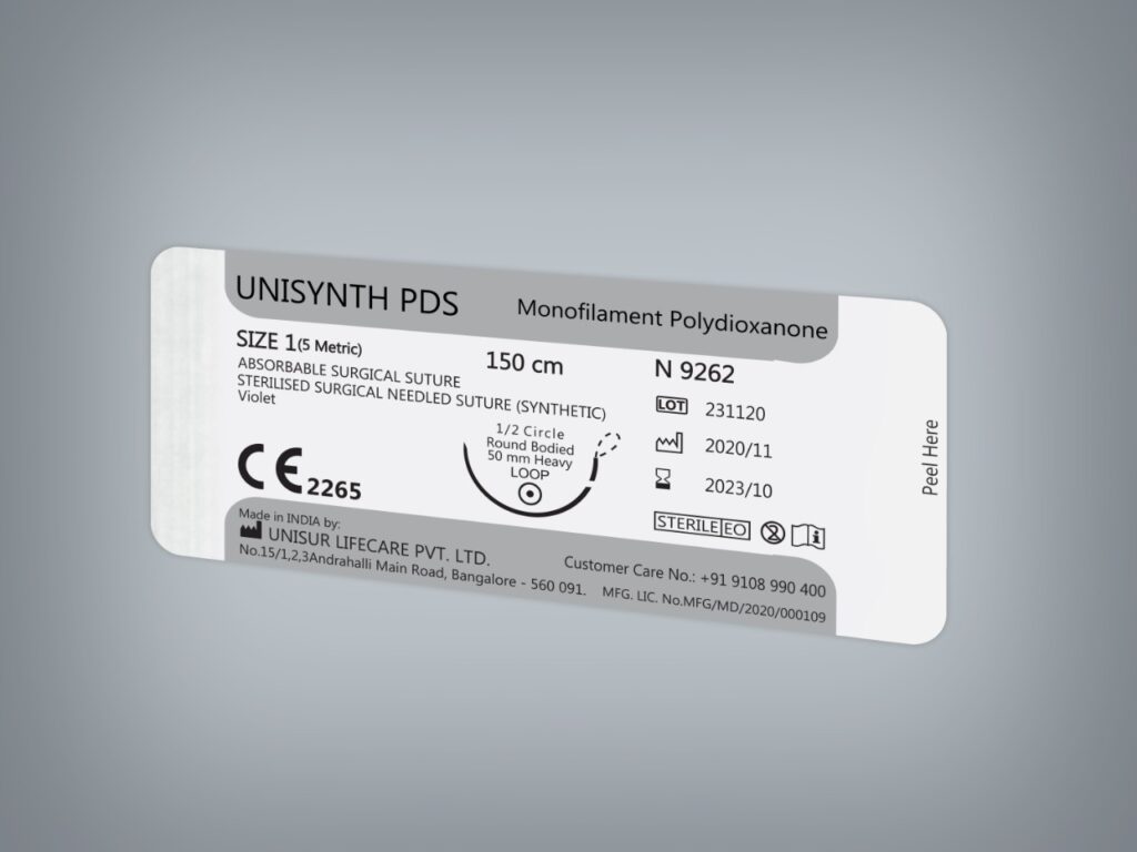 Chỉ phẫu thuật tự tiêu Polydioxanone UNISYNTH PDS - HDM Việt Nam